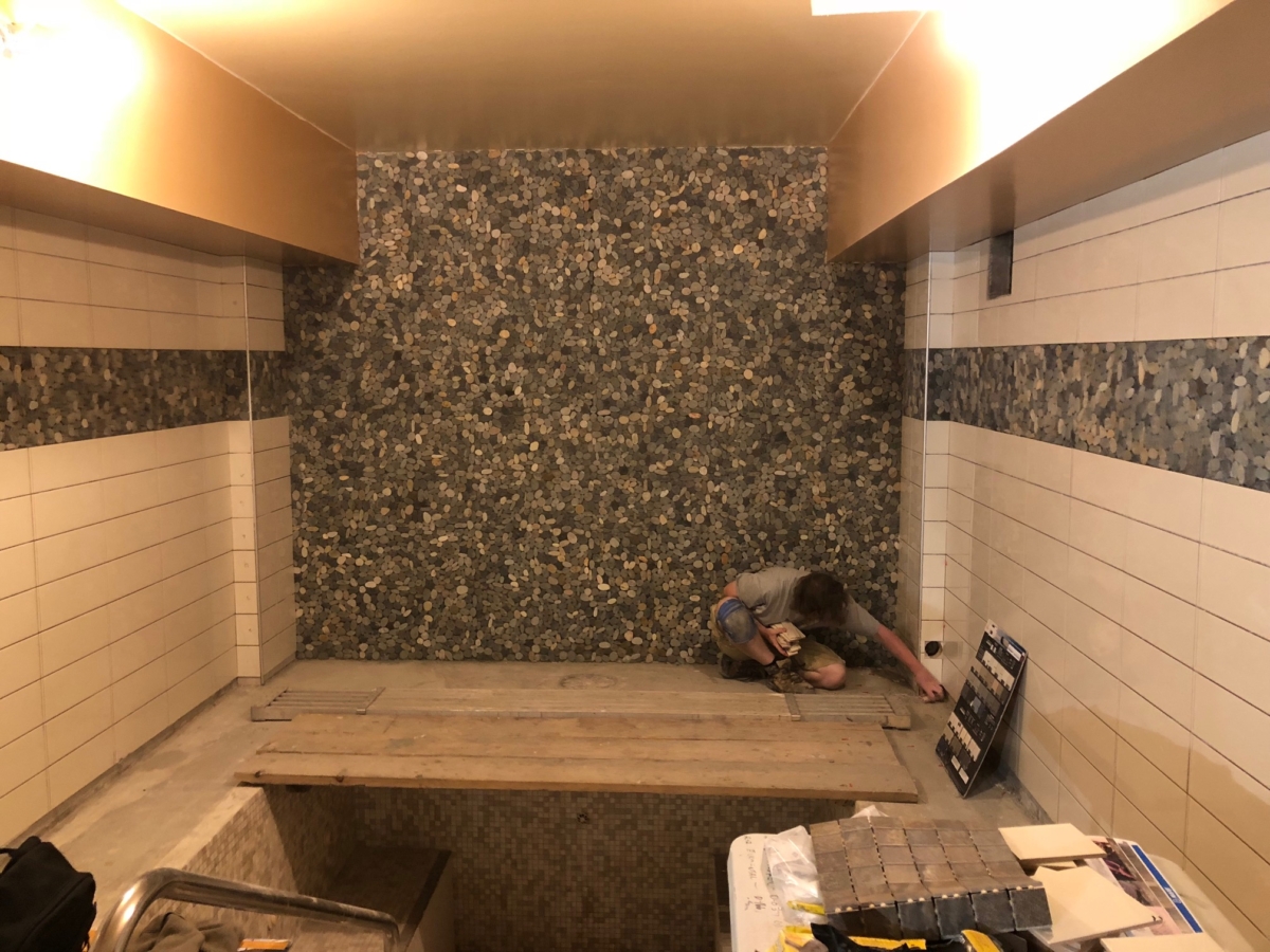 Public washrooms tile supply installation | Cornerstone Tile