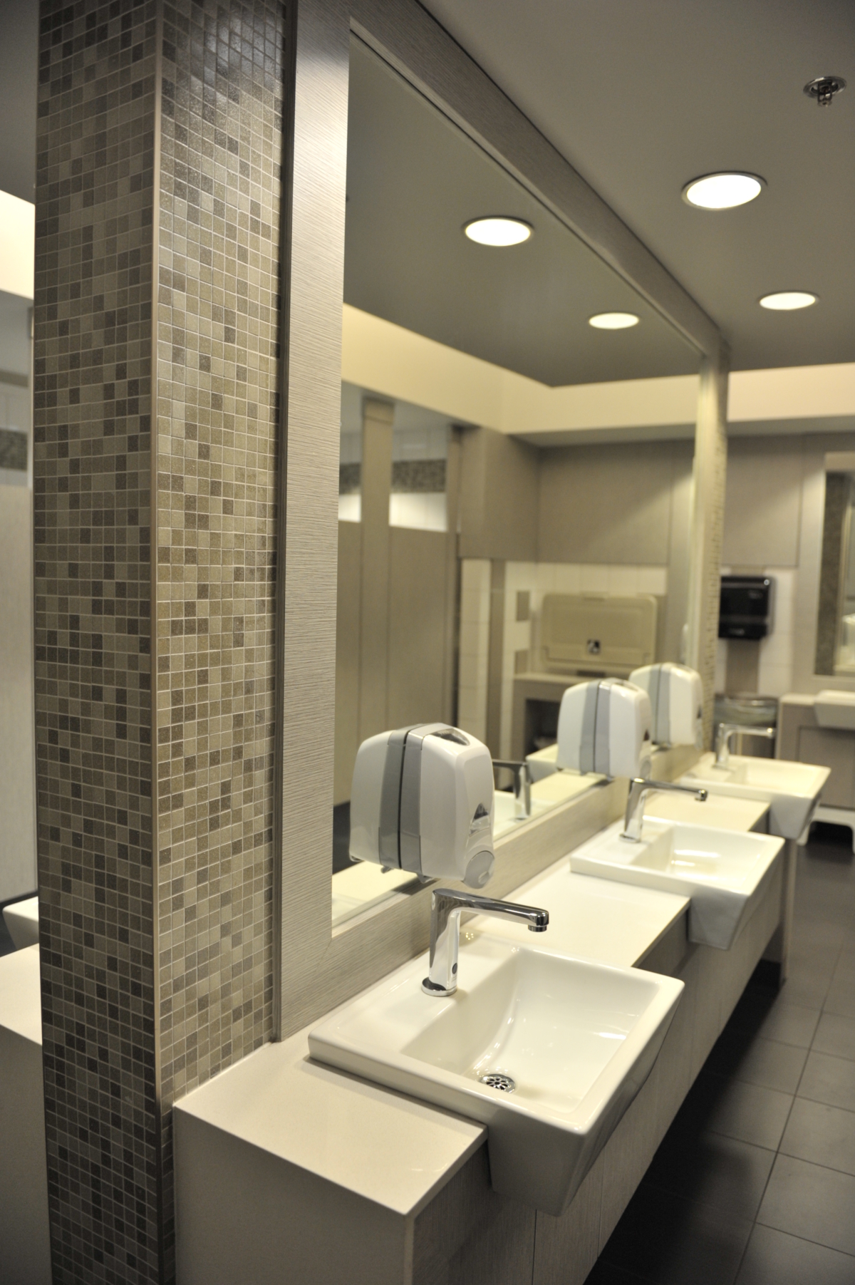 Public washrooms tile supply installation | Cornerstone Tile